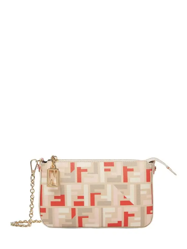 Fendi Baguette Ff Printed Pouch - Light Brown