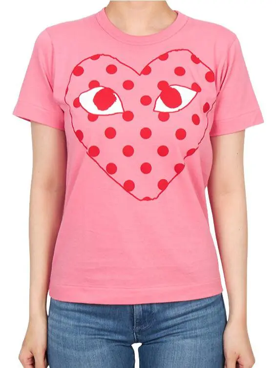 Play Comme Des Garcon Short Sleeve T-shirt - Pink