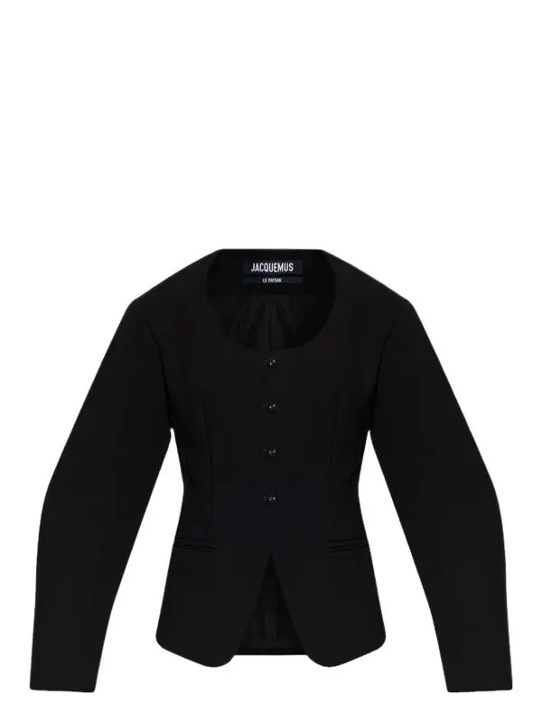 Jacquemus Ovalo Button-up Blazer - Black