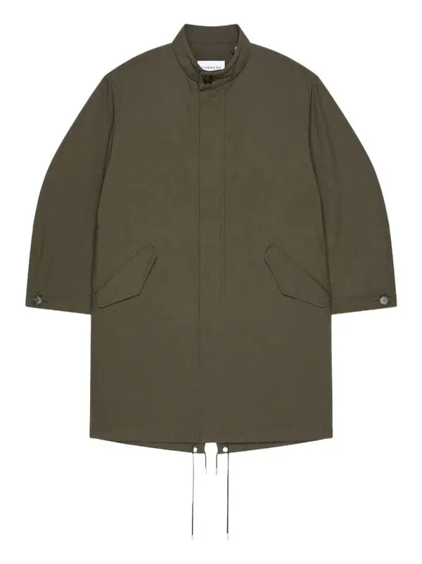 Givenchy Logo Printed Parka - Khaki