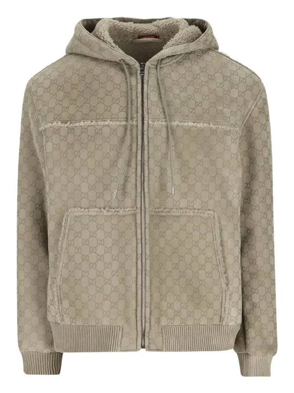 Gucci Frayed Detail Hooded Bomber Jacket - No