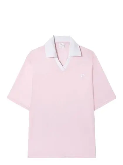 COURREGES Courrèges Embroidered Logo Polo Shirt - Purple