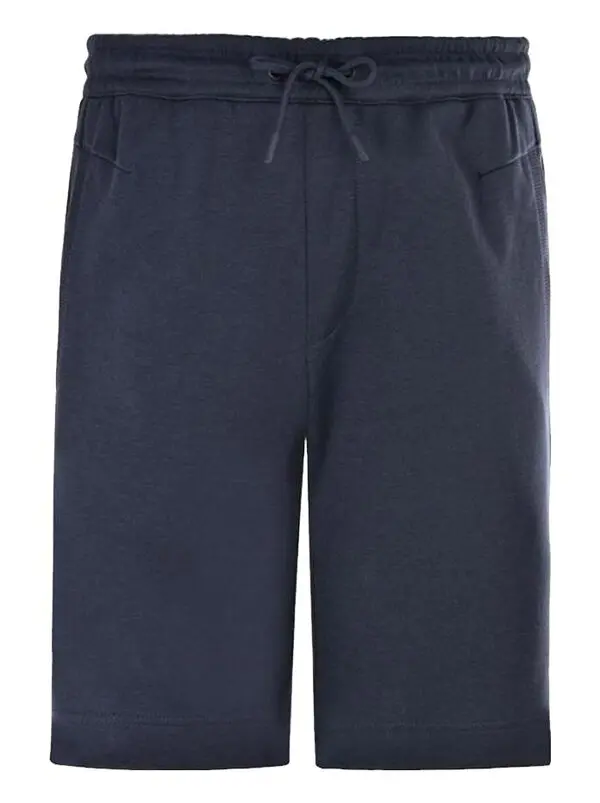 Hugo Boss Logo Print Relaxed Fit Drawstring Shorts - Black
