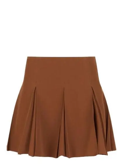 Marni Pleated Mini Skirt - Brown