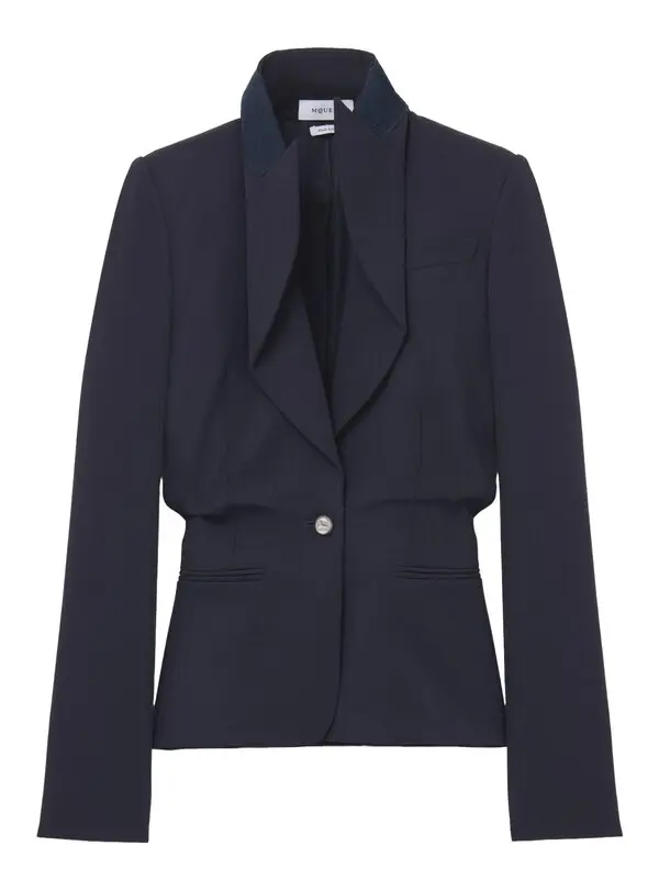 Alexander McQueen Single-breasted Blazer - Navy Blue