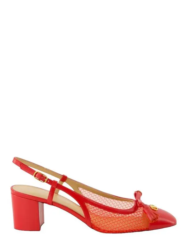 Valentino Garavani Slingback Pumps With Bow Embellishment - Red