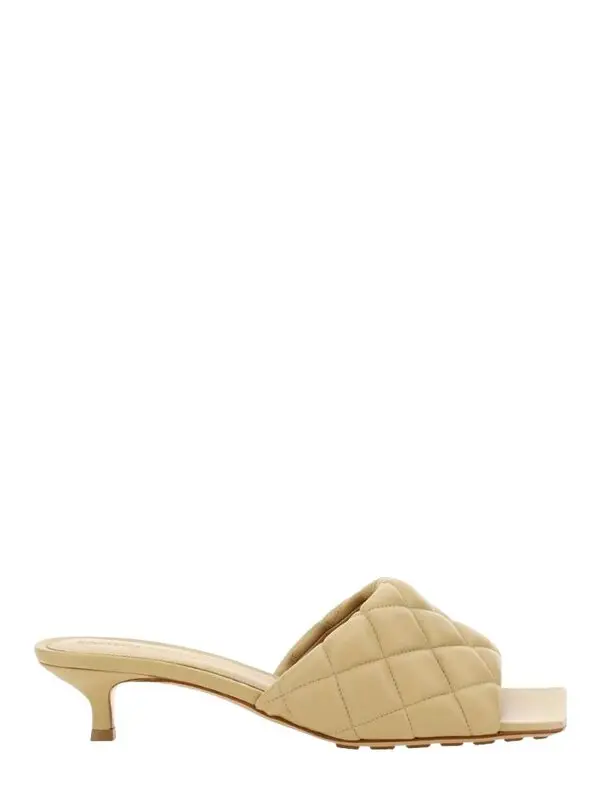 Bottega Veneta Padded Heeled Sandals - Nude