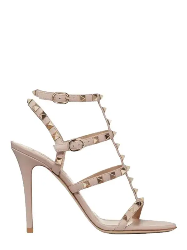 Valentino Garavani Rockstud Open Toe Stiletto Sandals - Pink
