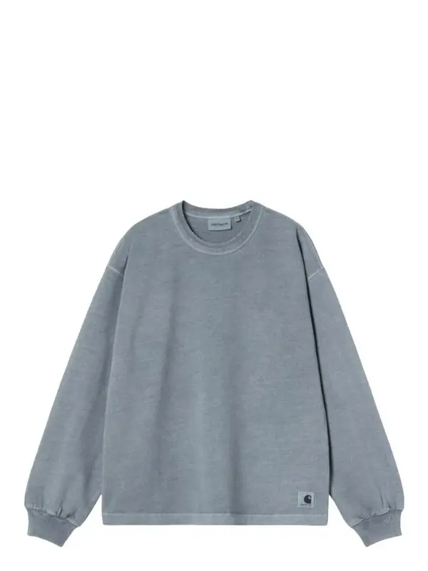 Carhartt Work In Progress Long Sleeve Torion T-shirt - Office Blue, Grind Washed