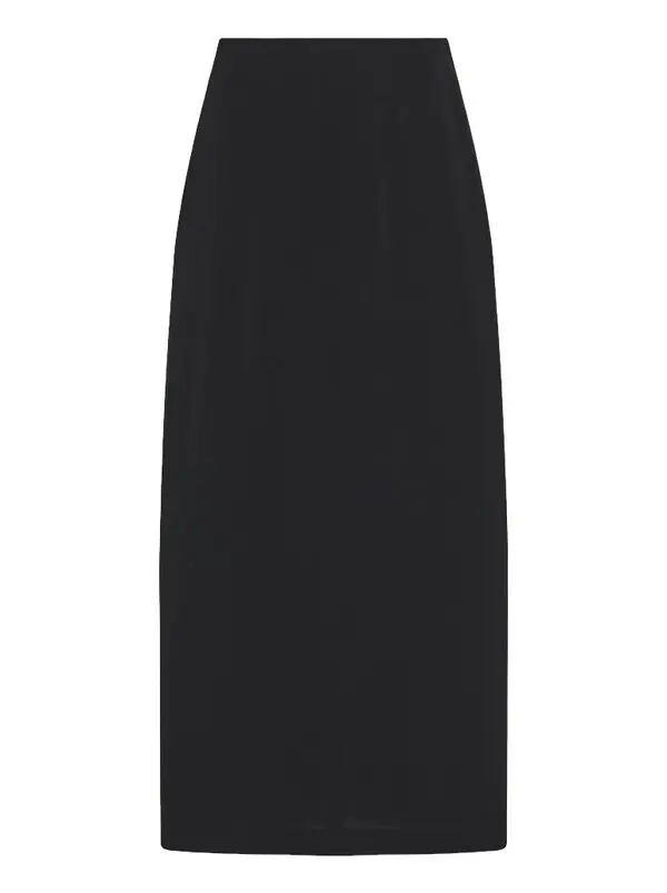 THE ROW Matias Midi Skirt - Black