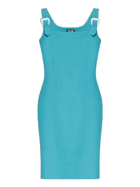 Versace Buckled Strap Bodycon Dress - Green