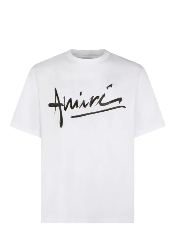 Amiri Logo Printed Crewneck T-shirt - White