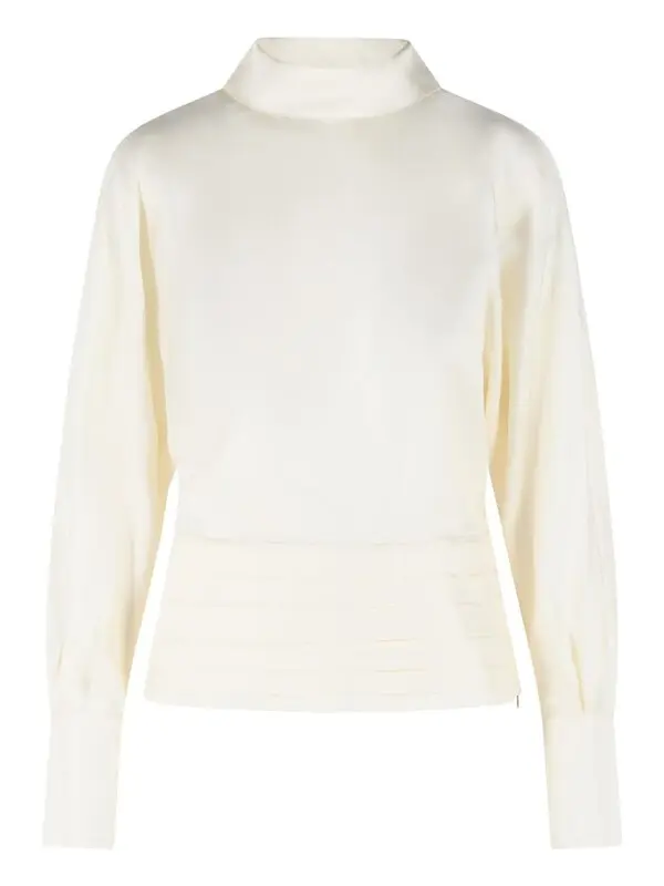 RÓHE Long Sleeve Top With Button Closure - Cream