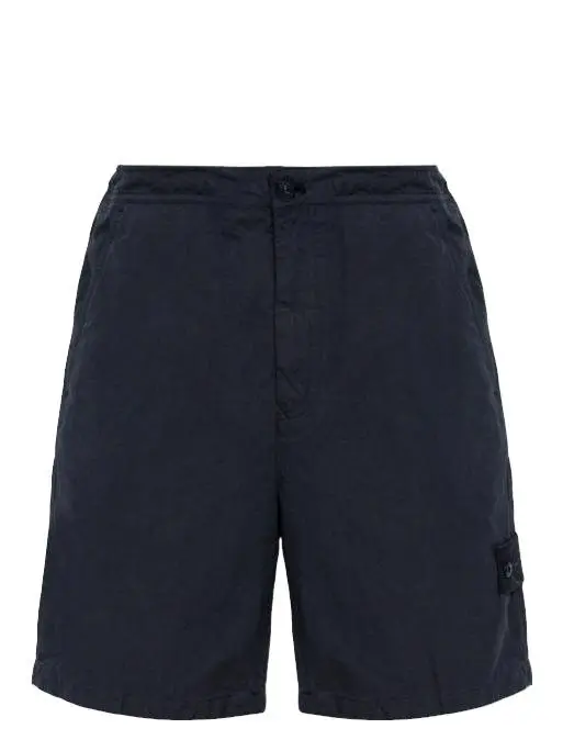 Stone Island Logo Patch Bermuda Shorts - Blue