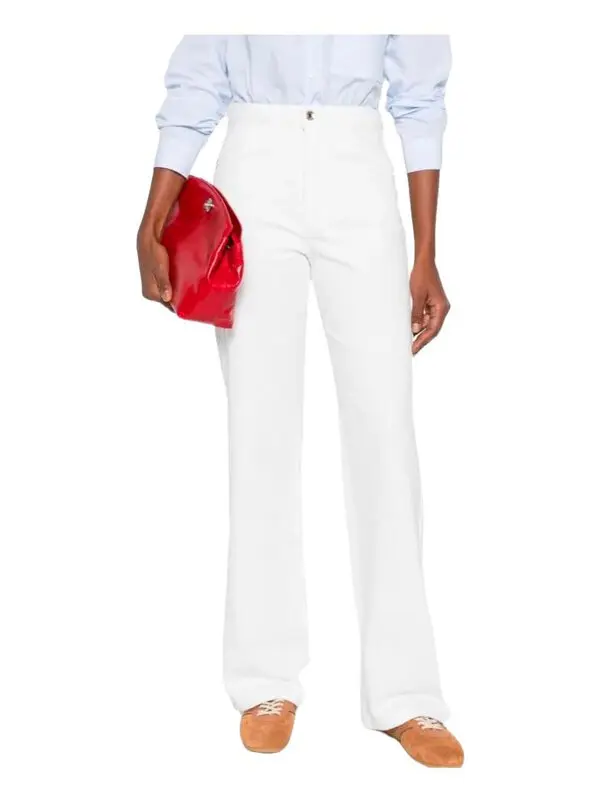 Patrizia Pepe Wide-leg Denim Jeans - White