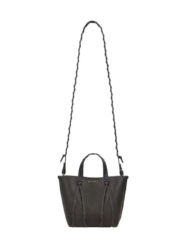 Etro Essential Mini Tote Bag With Detachable Shoulder Strap - Dark Brown