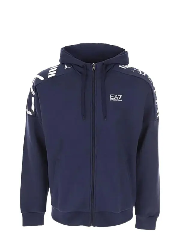EA7 Hooded Zipper Sweater - Black