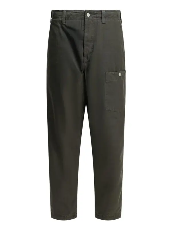 Stone Island Patch-pocket Drawstring-cuff Trousers - Leaden
