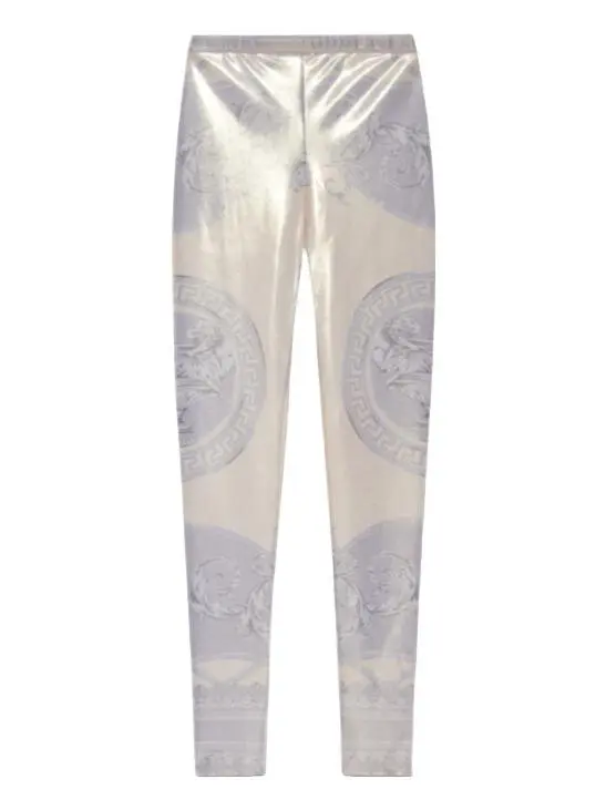Versace La Coupe Des Dieux Printed Leggings - Gray