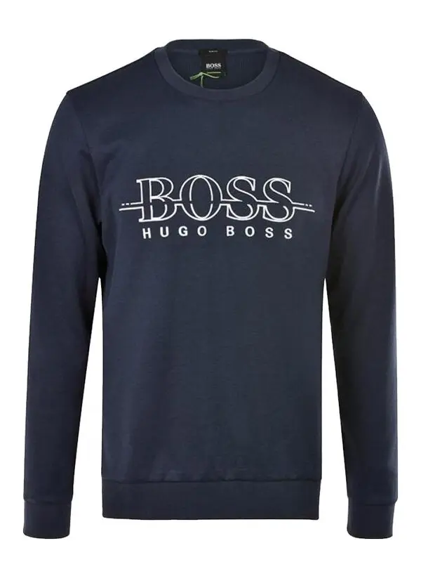 Hugo Boss Logo Leisure Long-sleeved Sweater - Black