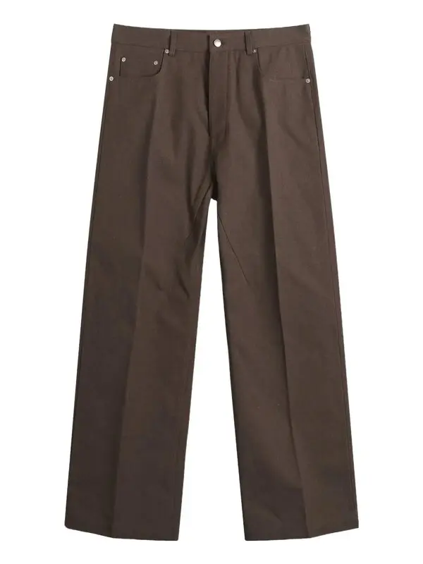 Rick Owens Wide-leg Twill Jeans With Button Fly - Taupe