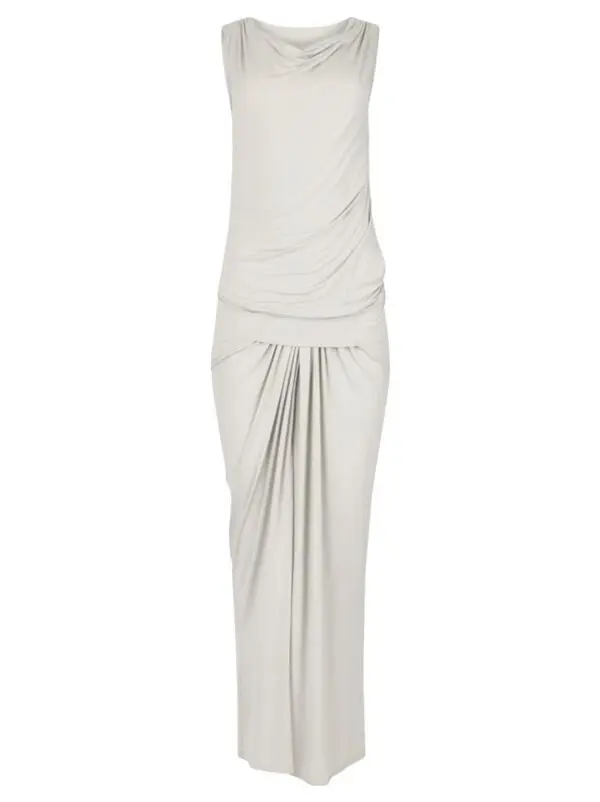 ENTIRE STUDIOS Draped Maxi Dress - White