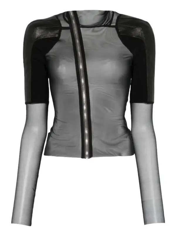 Rick Owens Paneled Zip-up Jacket - Black