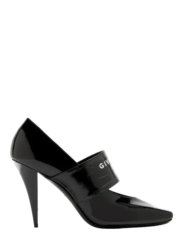 Givenchy Paris Logo Printed 1952 Square-toe Pumps - Black