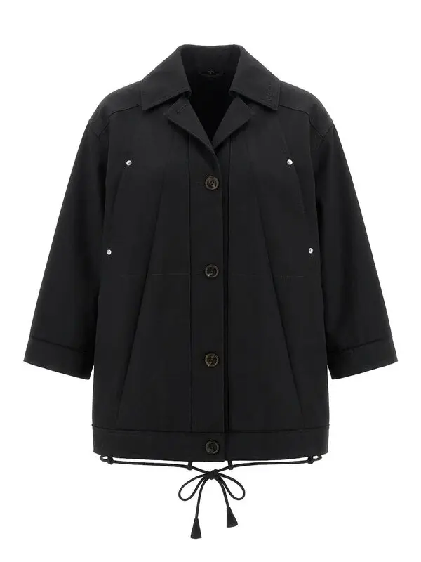 Gucci Drawstring Short Car Coat - Black