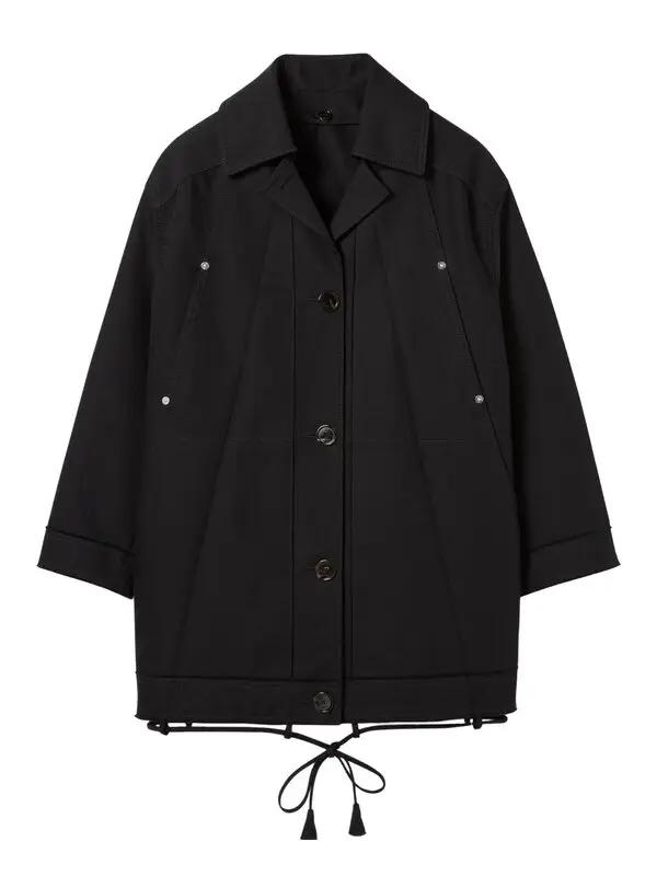Gucci Drawstring Short Car Coat - Black