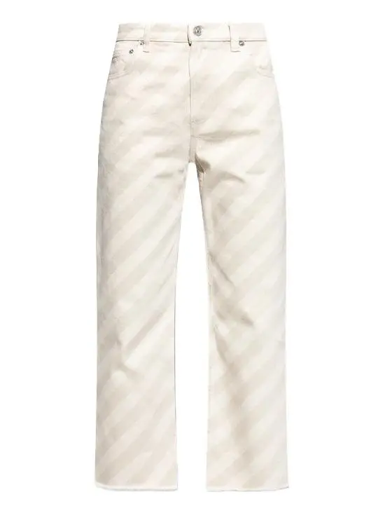 Marni Striped Wide-leg Jeans - Cream