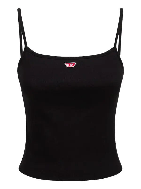 DIESEL® T-hop-d" Logo Patch Ribbed Tank Top - Multicolor