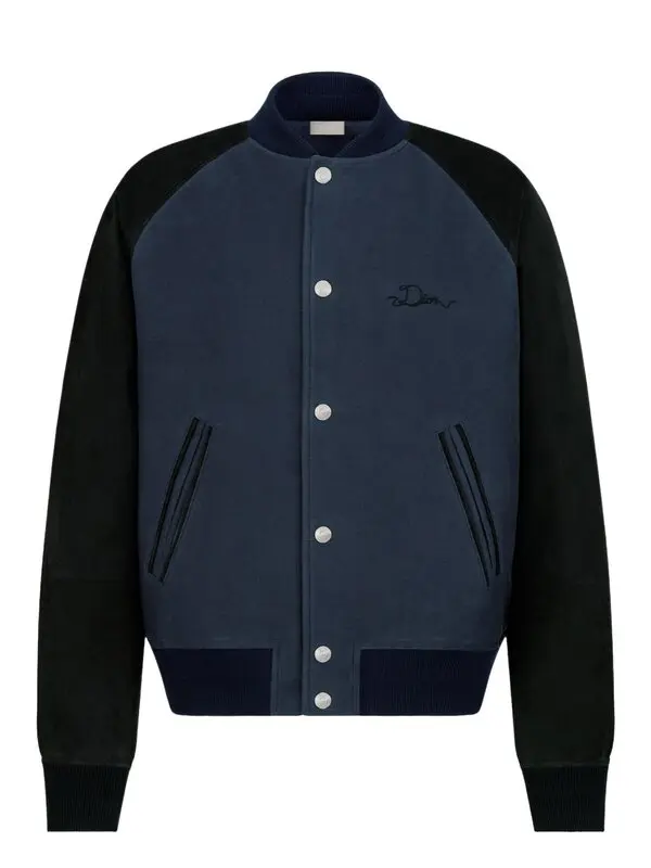 Dior Ribbon Varsity Jacket - Blue