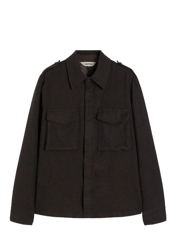 Aspesi Long-sleeve Buttoned Shirt - Black