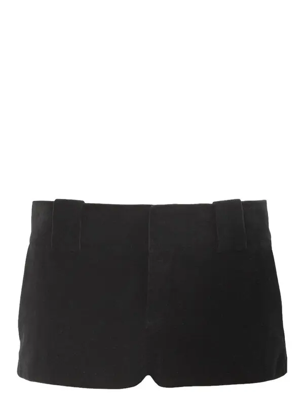Chloé Tailored Velvet Mini Shorts - Black