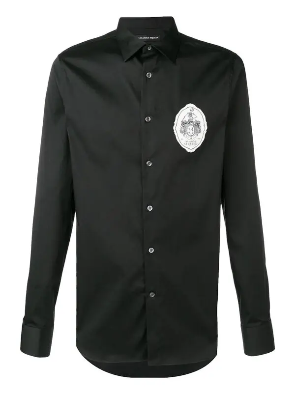 Alexander McQueen Skull Logo Decal Shirt - Black