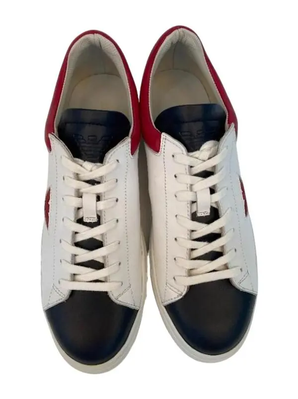 Emporio Armani Lace-up Casual Sneakers - Nude