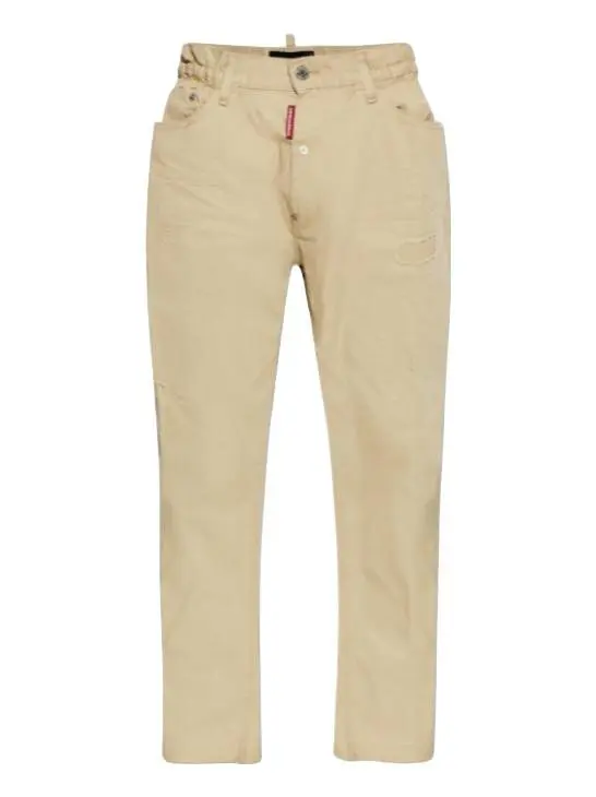 Dsquared2 Tapered Jeans With Raw Hem - Nude