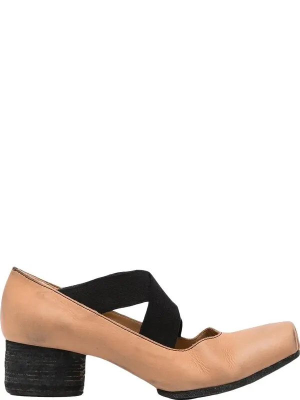 UMA WANG Contrasting Toe-cap Pumps - Brown