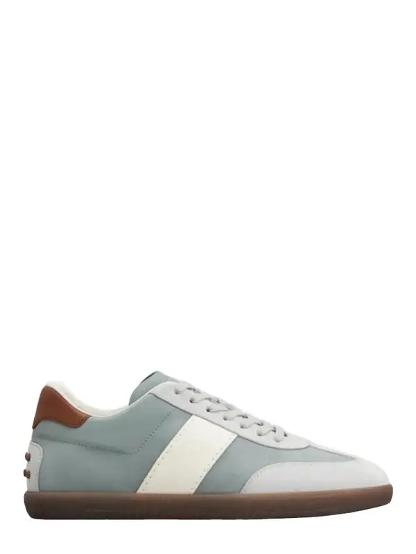 TOD'S Striped Detail Low-top Sneakers - Gray