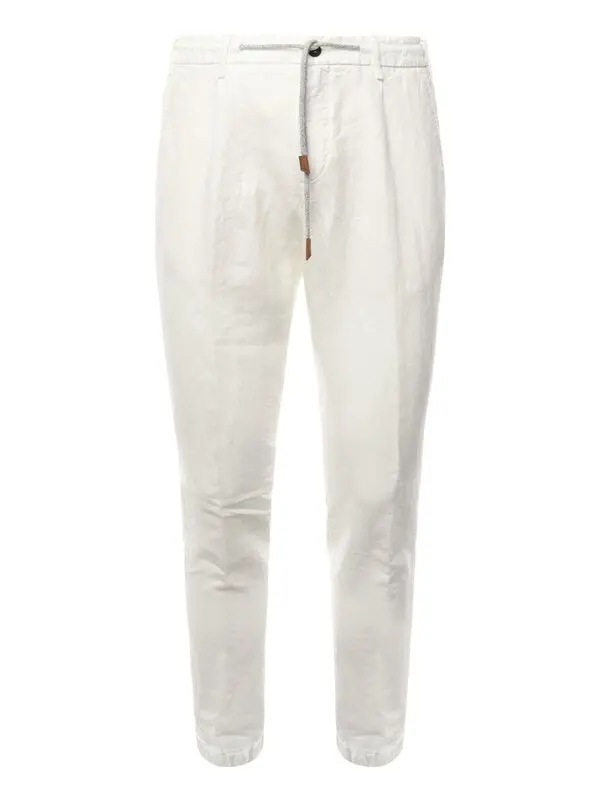 Eleventy Drawstring Casual Pants - White