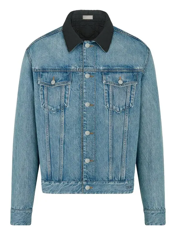Dior Reversible Cannage Denim Jacket - Blue