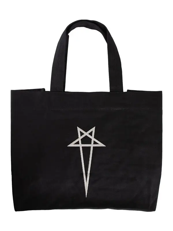 Rick Owens Star Embroidered Tote Bag - Black