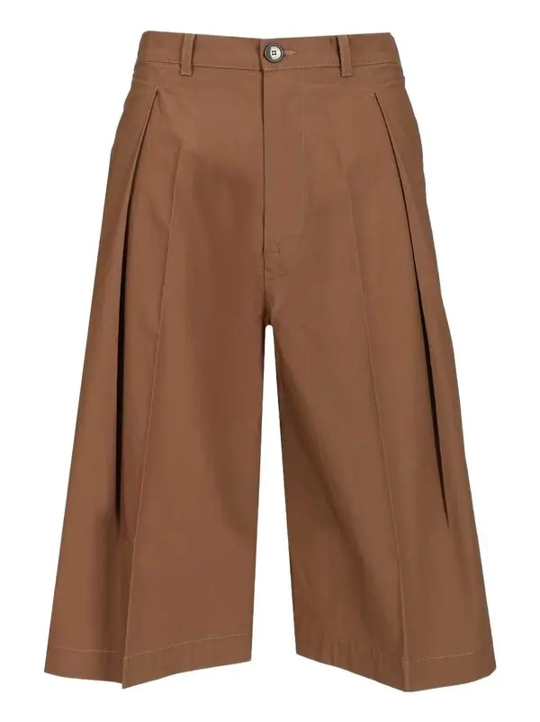 Barena Venezia Amado Pleated Bermuda Pants - Brown