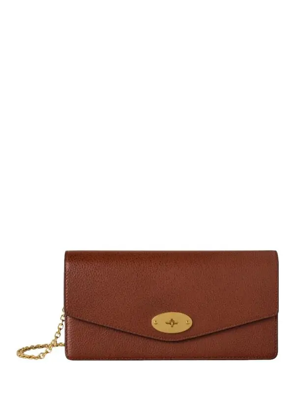 Mulberry Darley Clutch Bag - Oak Two-tone Small Classic Grain