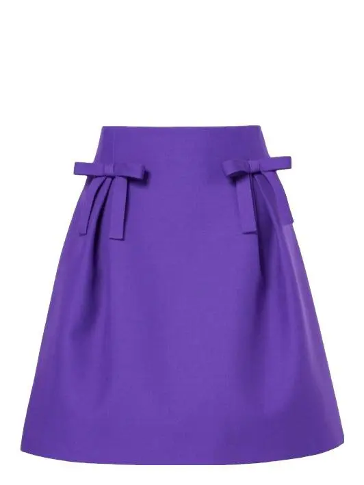 Valentino Garavani A-line Skirt With Bow Detail - Purple