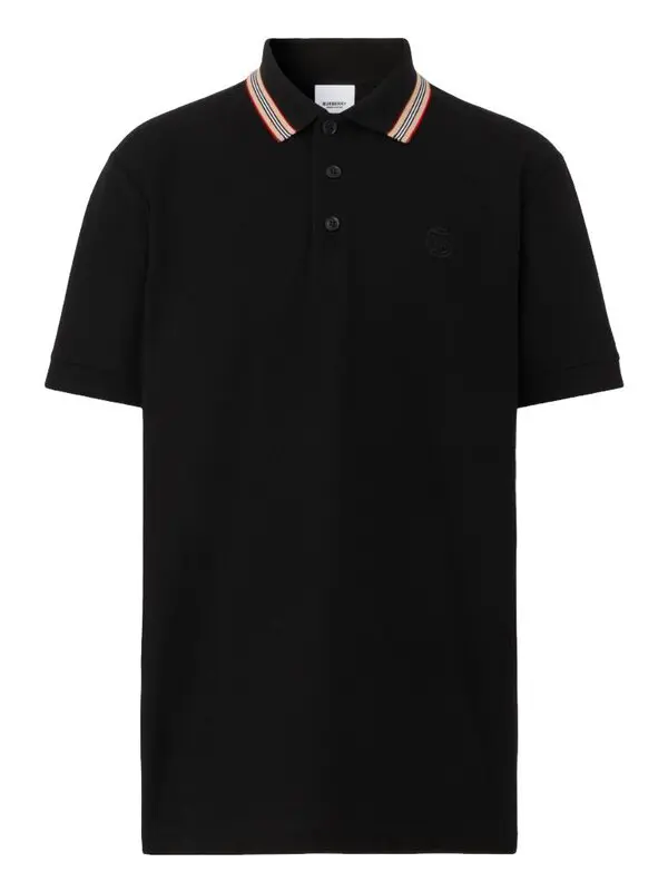 Burberry Short Sleeved Polo Shirt - Black