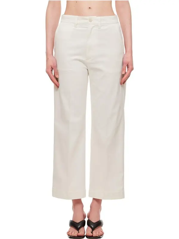 Polo Ralph Lauren Cropped Wide-leg Chino Pants - White