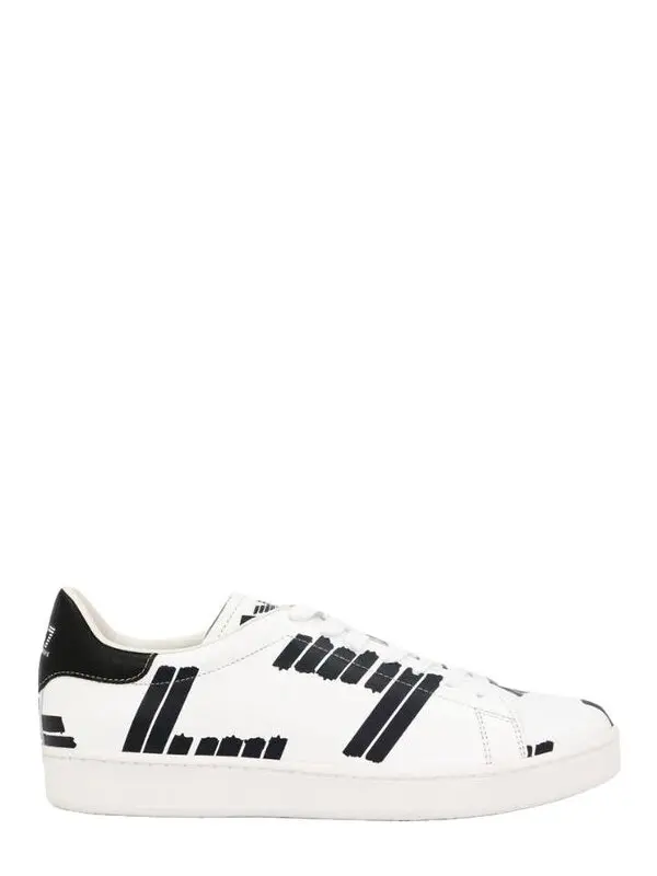 EA7 Logo Lacing Casual Sneakers - White