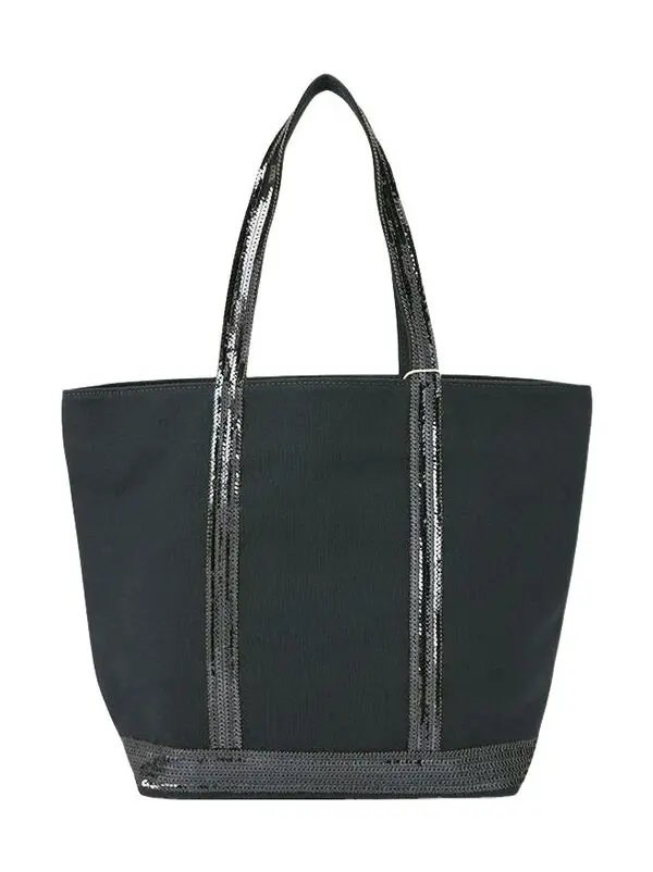 Vanessa Bruno Medium Cabas Tote Bag With Sequin Embellishments - Black